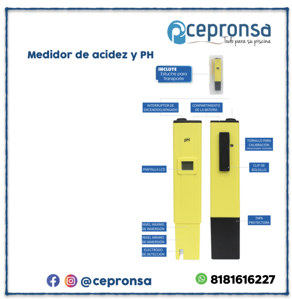 Medidor de acidez y PH – Cepronsa
